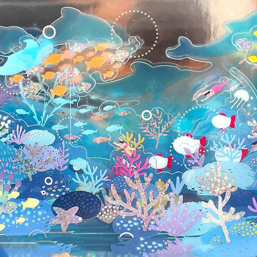 Ocean Pop-Up Card – 3D Cubic Holographic Summer Greeting – Miss Girlie Girl