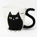 Kuro Black Cat Tail Mug – 3 Cat Brothers Japan Porcelain – Miss Girlie Girl