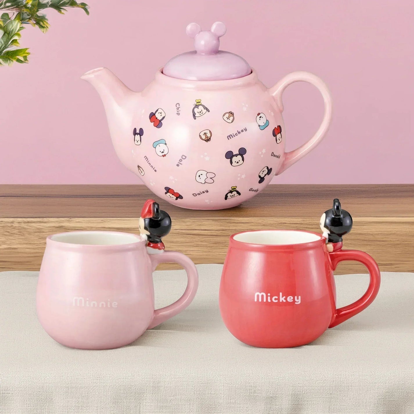 Disney Mickey Mouse Yururun Mug – 3D Handle Figure – Red Porcelain Gift ...