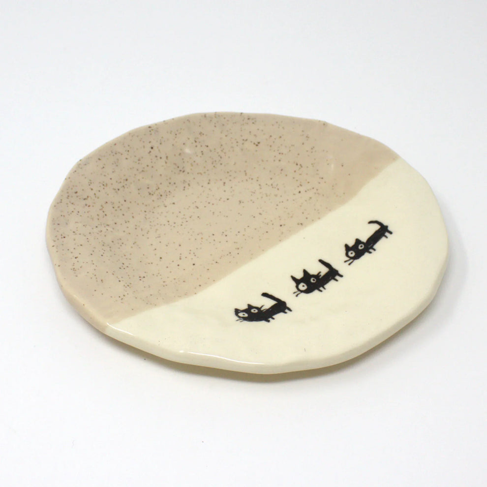 Small Cat Plate – Porcelain Mino Ware Gift for Cat Lovers – Miss Girlie ...
